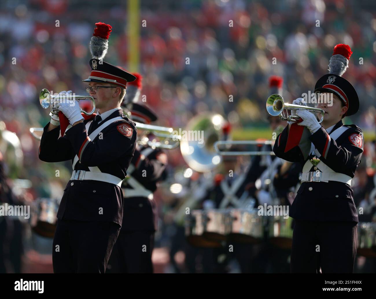 Pasadena, California, USA. 01st Jan, 2025. Ohio State Buckeyes marching ...