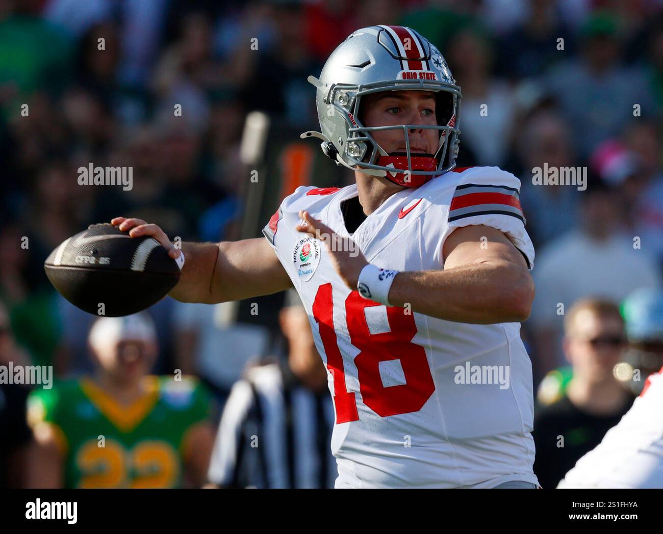 January 01, 2025 Ohio State Buckeyes quarterback Will Howard (18 ...