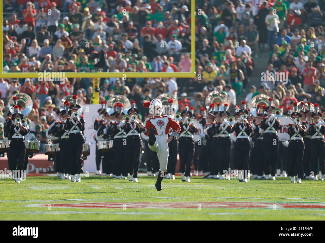 January 01, 2025 Ohio State Buckeyes marching band in action during the ...