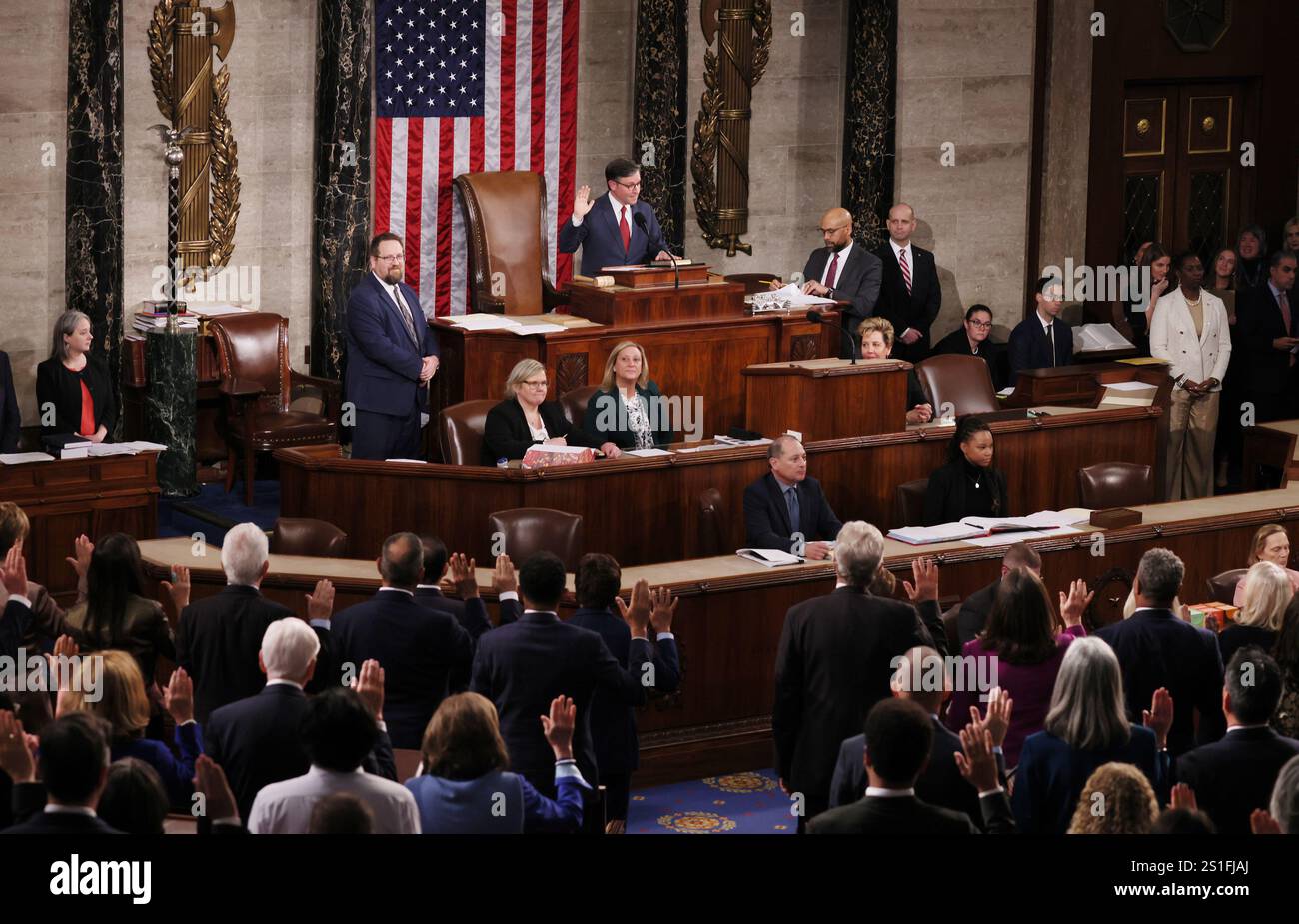 Washington, United States. 03rd Jan, 2025. Newly-elected Speaker of the ...