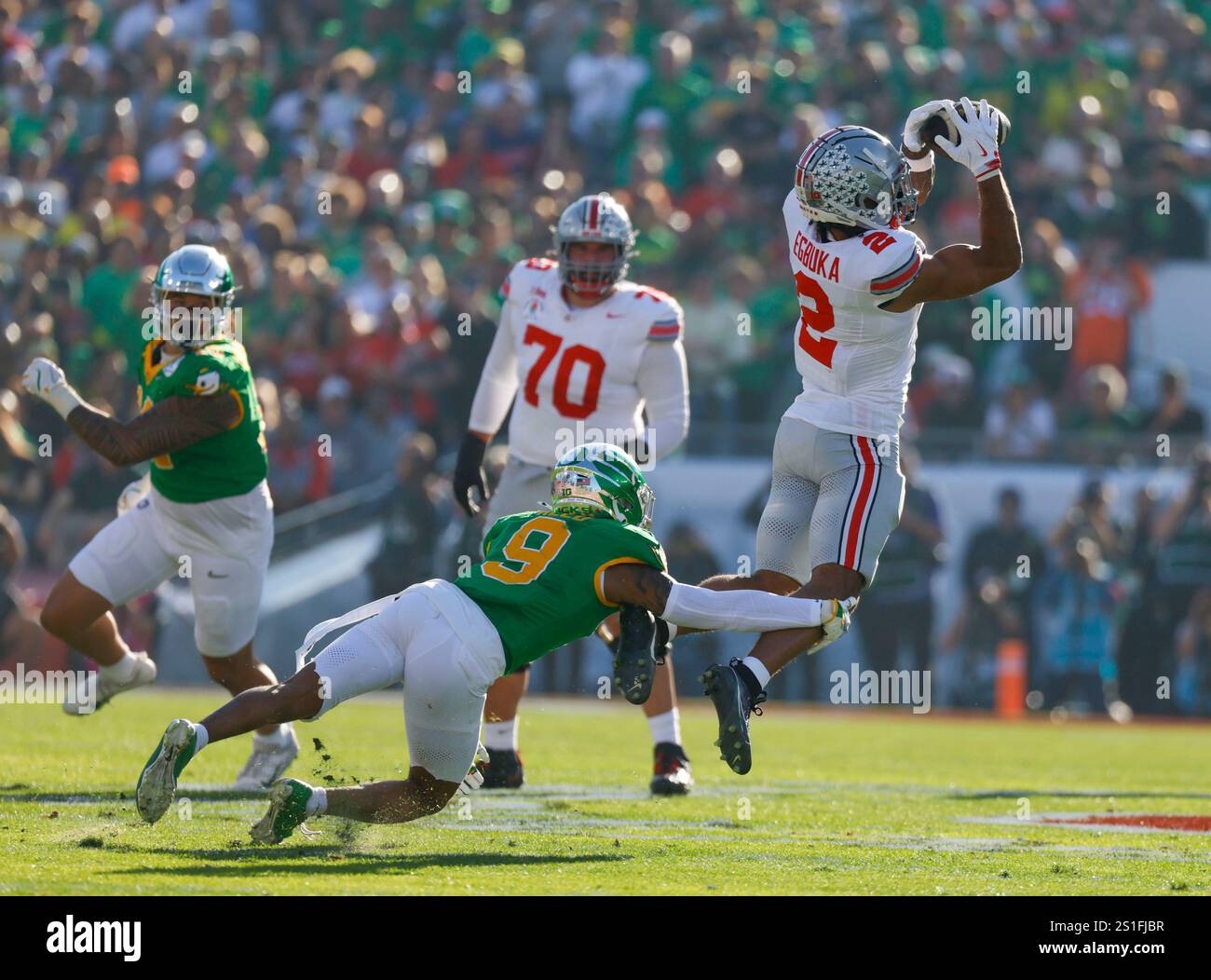 Pasadena, California, USA. 01st Jan, 2025. Ohio State Buckeyes wide ...