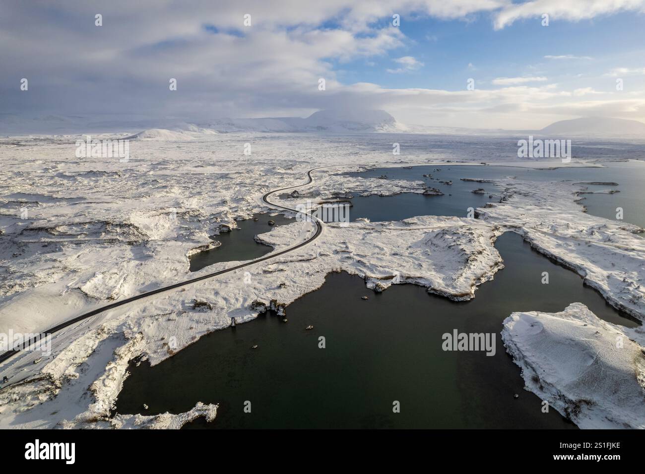 Icelandic aerial photography captured by drone. Beautiful landscape in ...