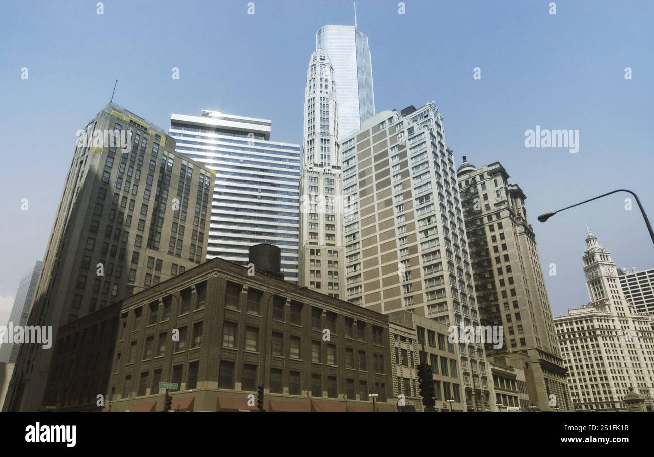 Urban landscape of Chicago featuring a mix of architectural styles from ...