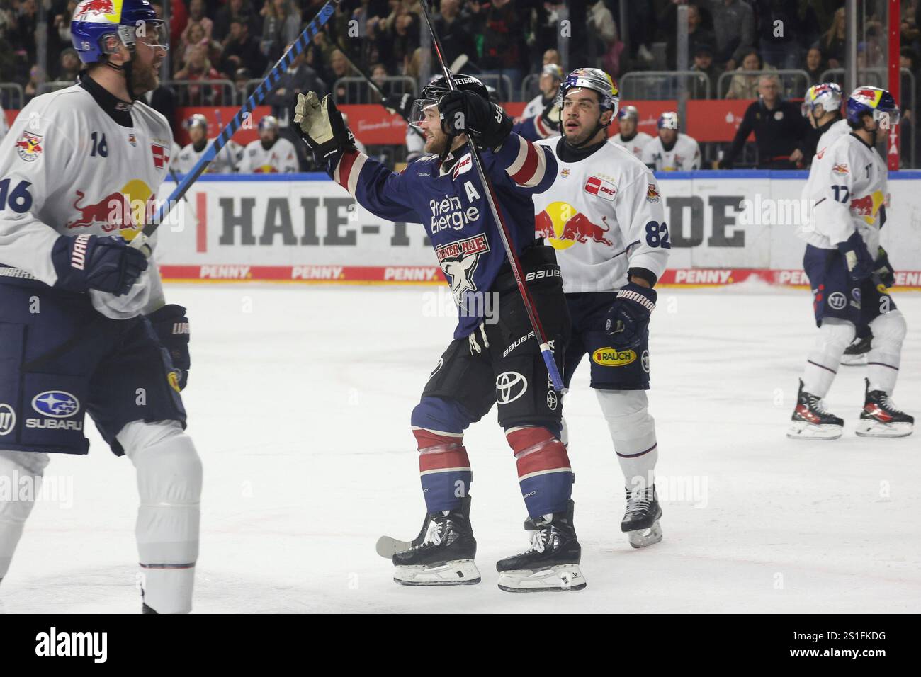 Koelner Jubel nach dem 3:2 durch Brady Austin (Koeln #57), GER, Koelner ...