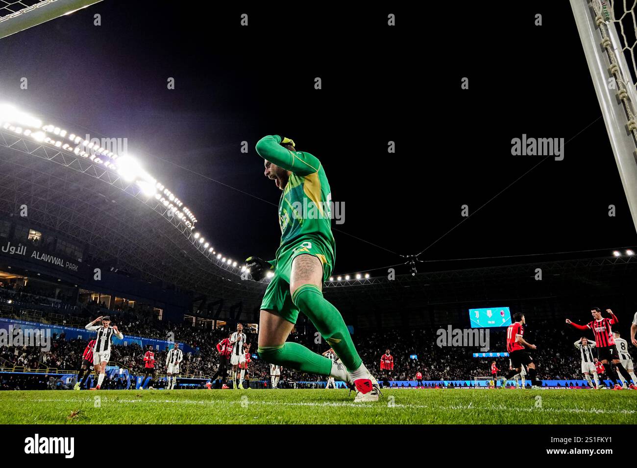 Juventus' goalkeeper Michele Di Gregorio reacts during the EA Sports FC ...