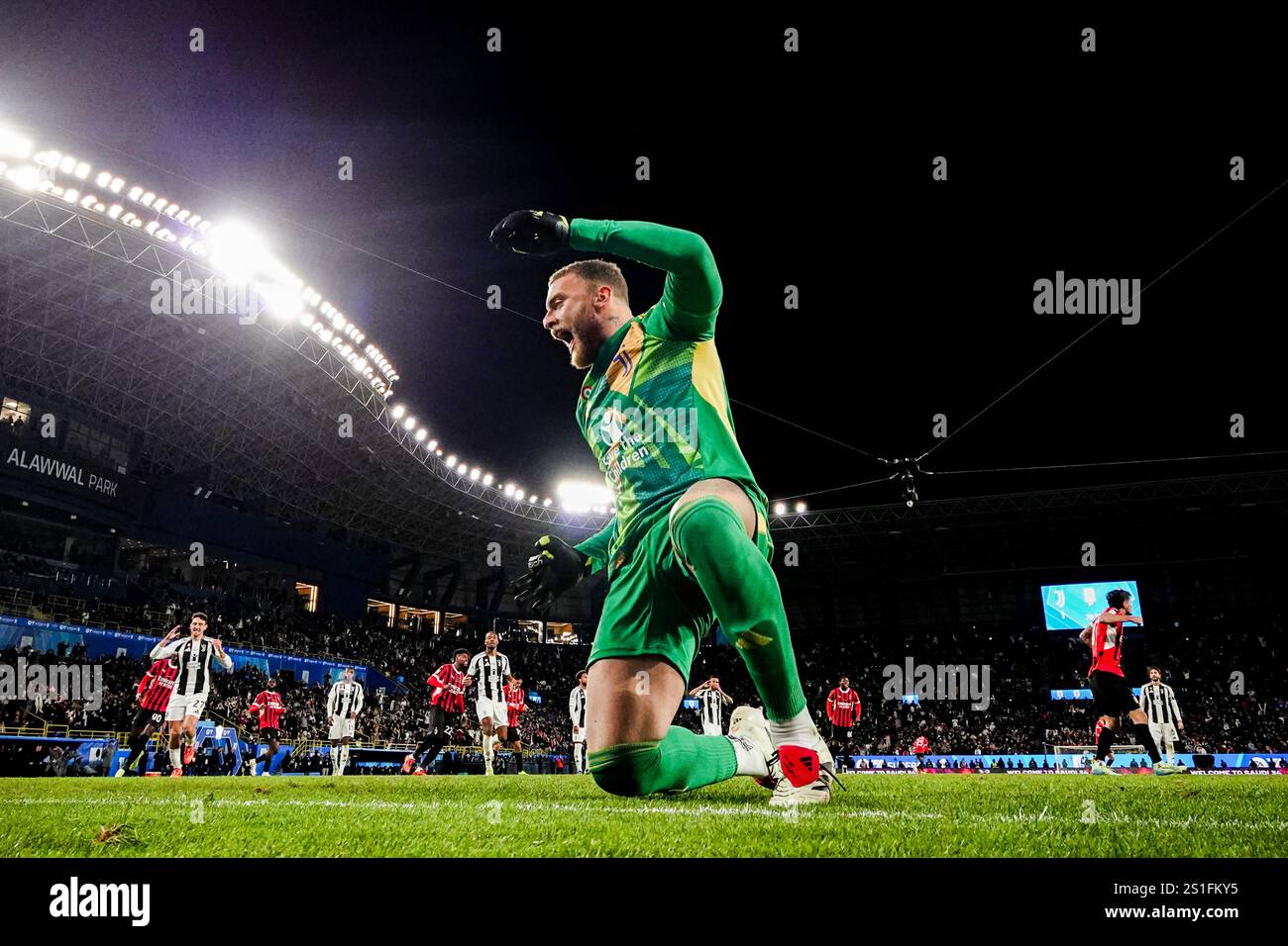 Juventus' goalkeeper Michele Di Gregorio reacts during the EA Sports FC ...
