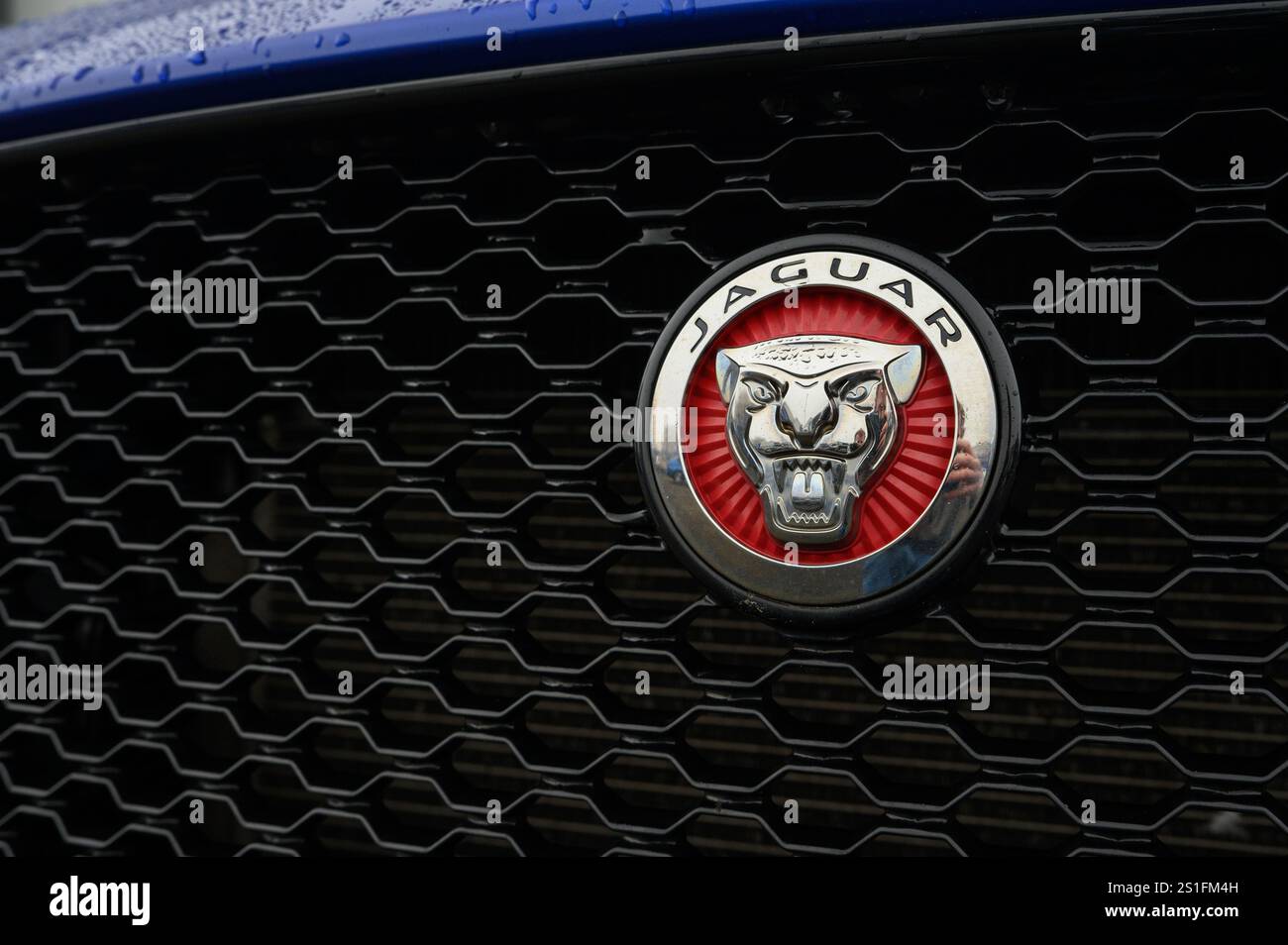 Derby, UK - 27 Dec 2024: Jaguar Badge Close-up Emblem Stock Photo - Alamy