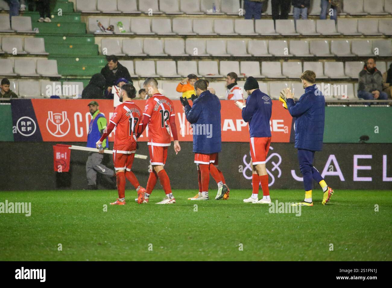 Ferrol, Spain, 03th January, 2025: Rayo Vallecano players celebrate the ...