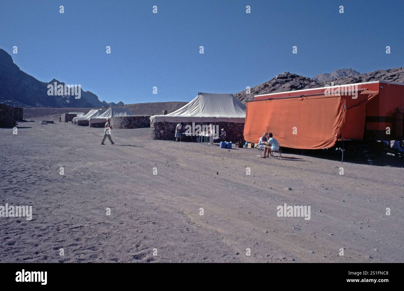 Rotel Tours coach, Zie Cietowner campsite, Sinai Peninsula, Egypt ...