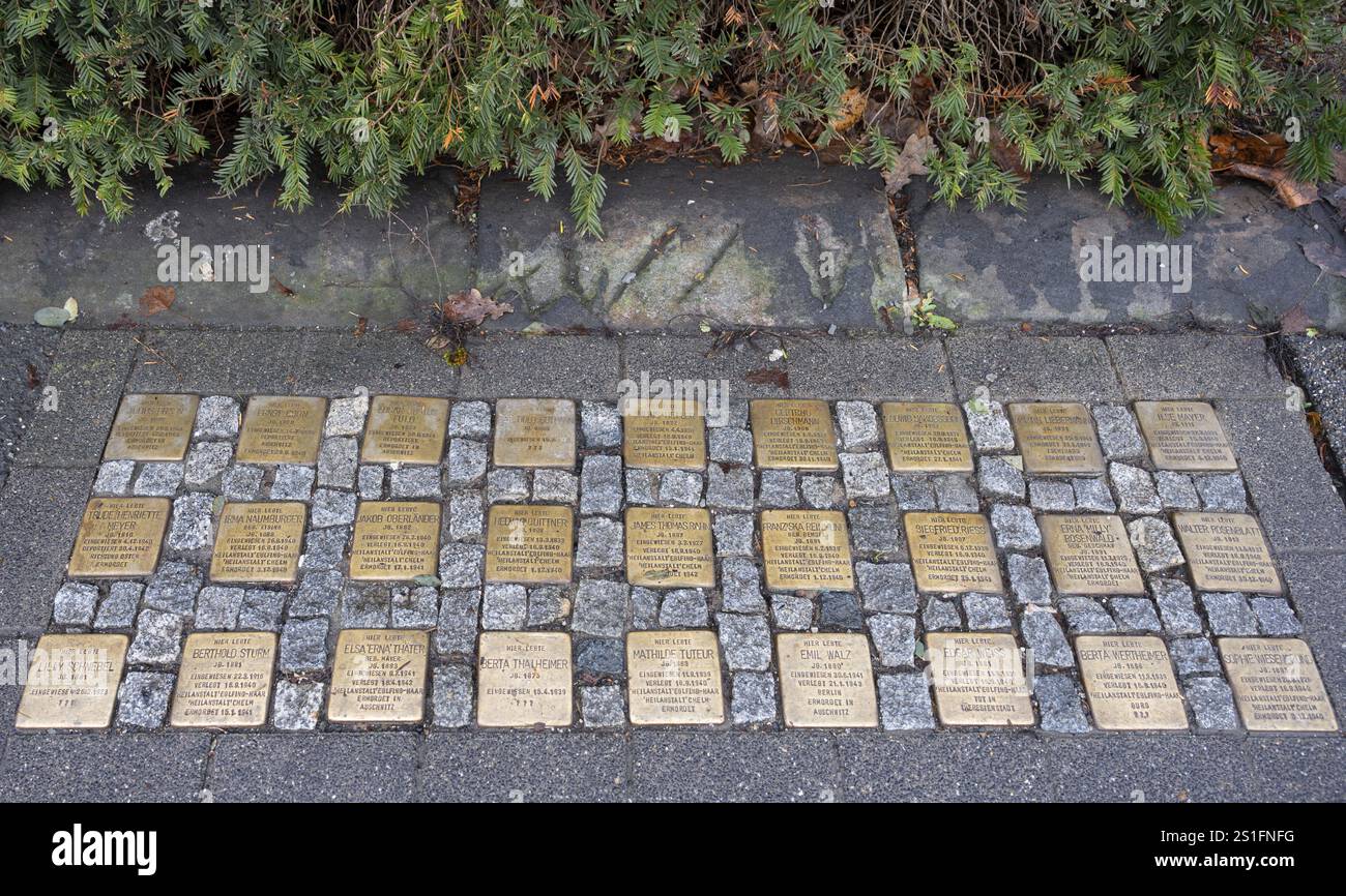 Stolpersteine, copper memorial plaques of murdered Jewish citizens ...