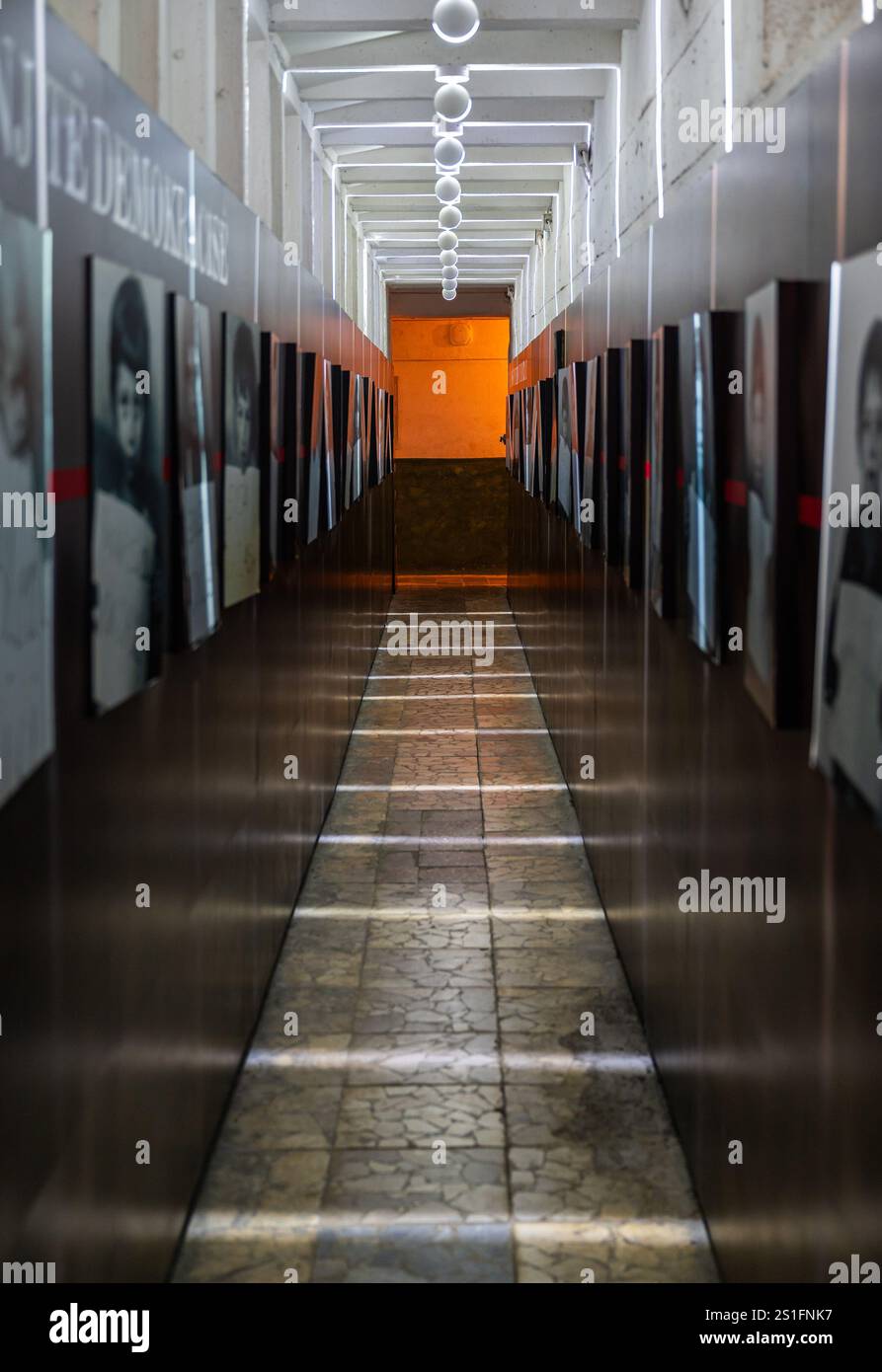 Contemporary art installation in the hallway of the Bunk'Art 1 museum ...