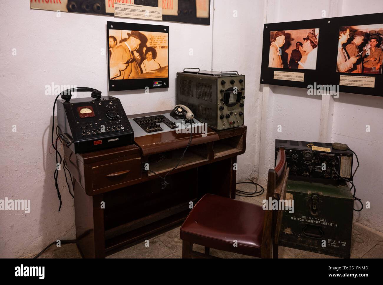Old radio station TIG 900 in Bunk Art 1 in Tirana, Albania, DEC 10 ...
