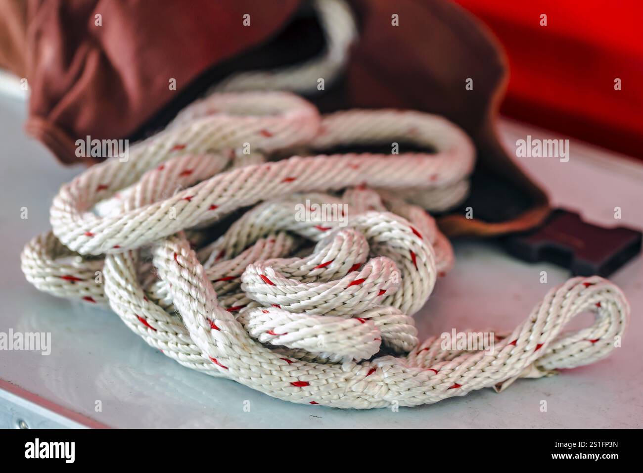 Firefighting line - lifeline in detail Stock Photo - Alamy
