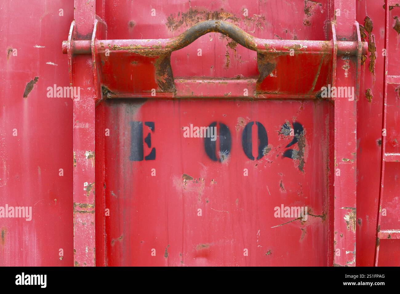 Detail of old weathered container Stock Photo - Alamy