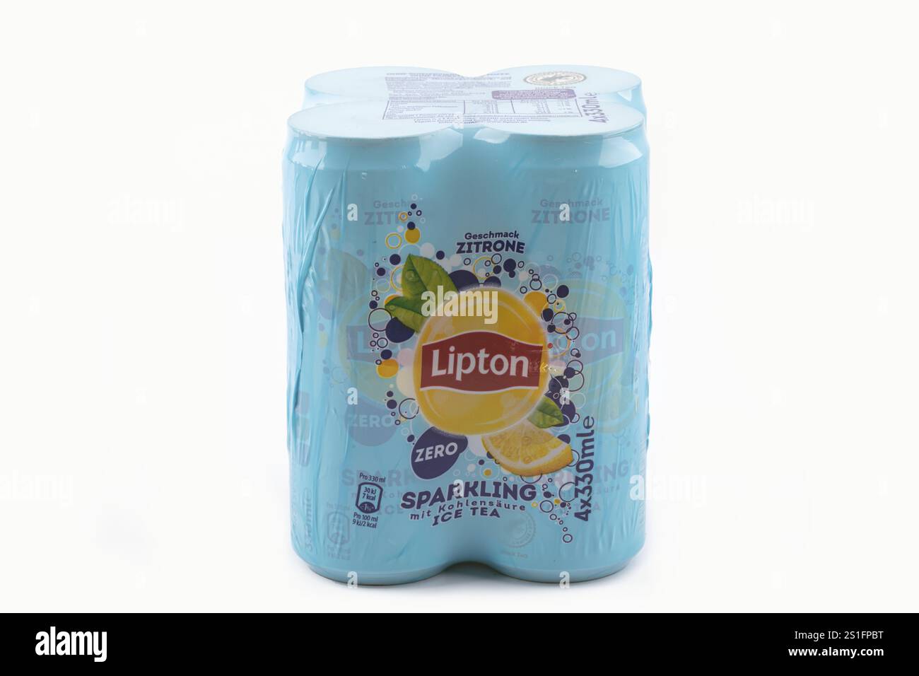 WETZLAR, Germany 2022-07-14: Canned LIPTON ICE TEA. Lipton Ice Tea ...