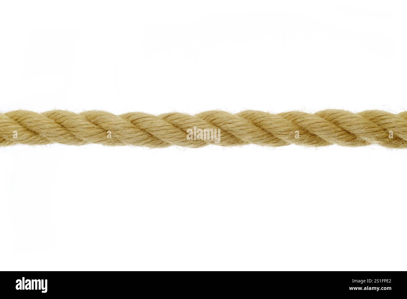 Hemp rope cropped on a white background Stock Photo - Alamy