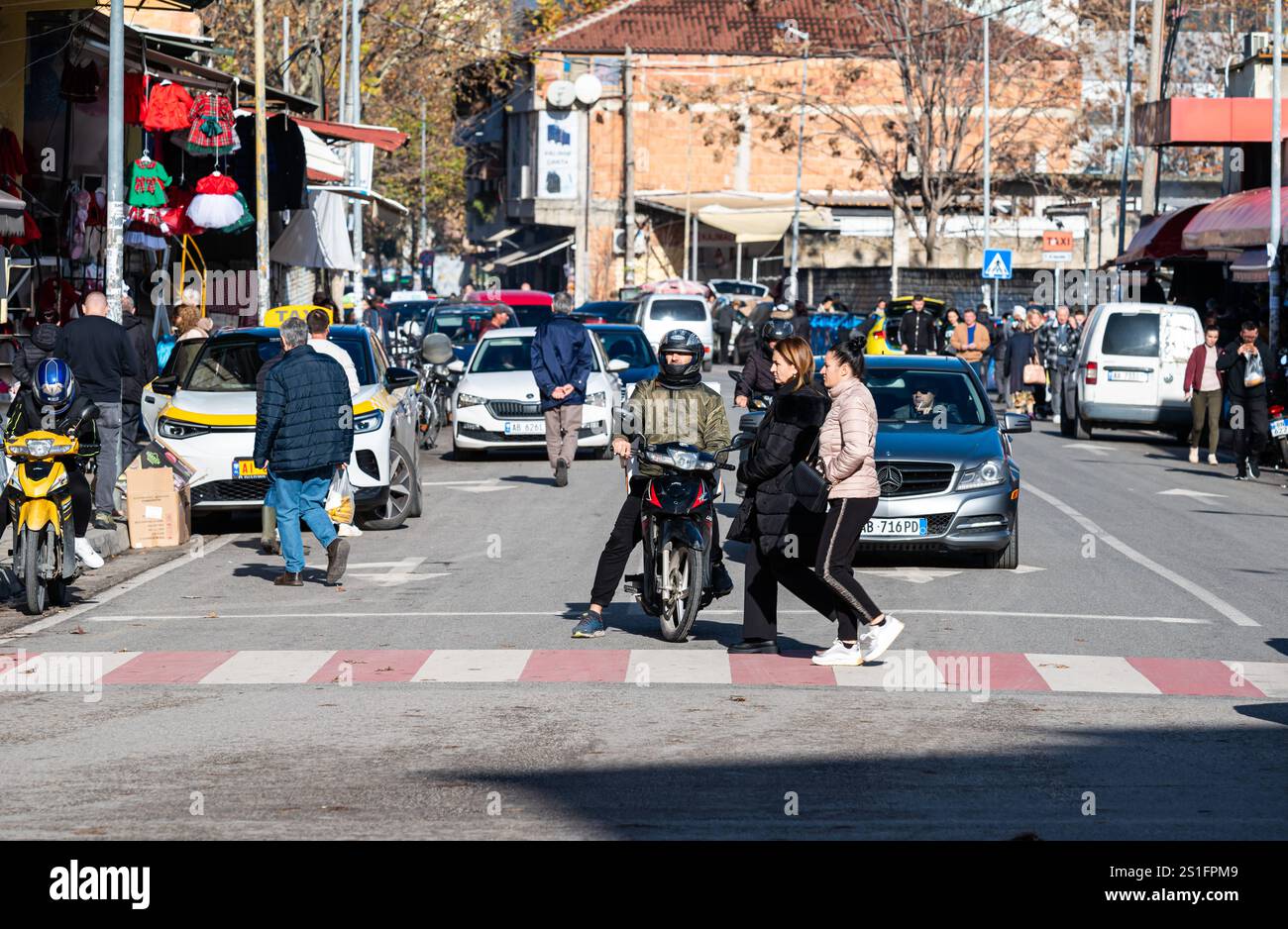 Urban traffic chaos in Tirana, Albania, DEC 10, 2024 Stock Photo - Alamy