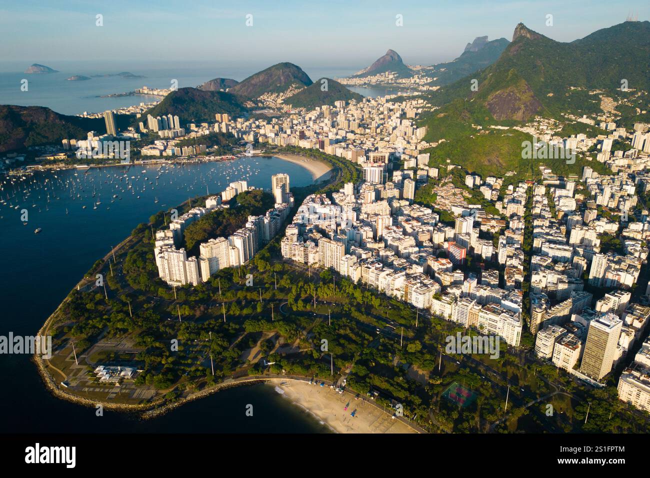 Aerial View of Flamengo and Botafogo Districts in Rio de Janeiro Stock ...
