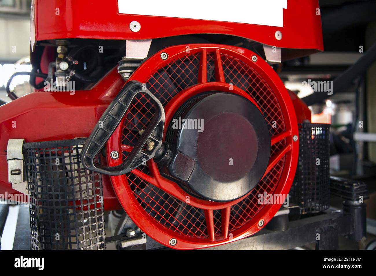 Fire brigade accessories - Pressure relief fan in detail Stock Photo ...