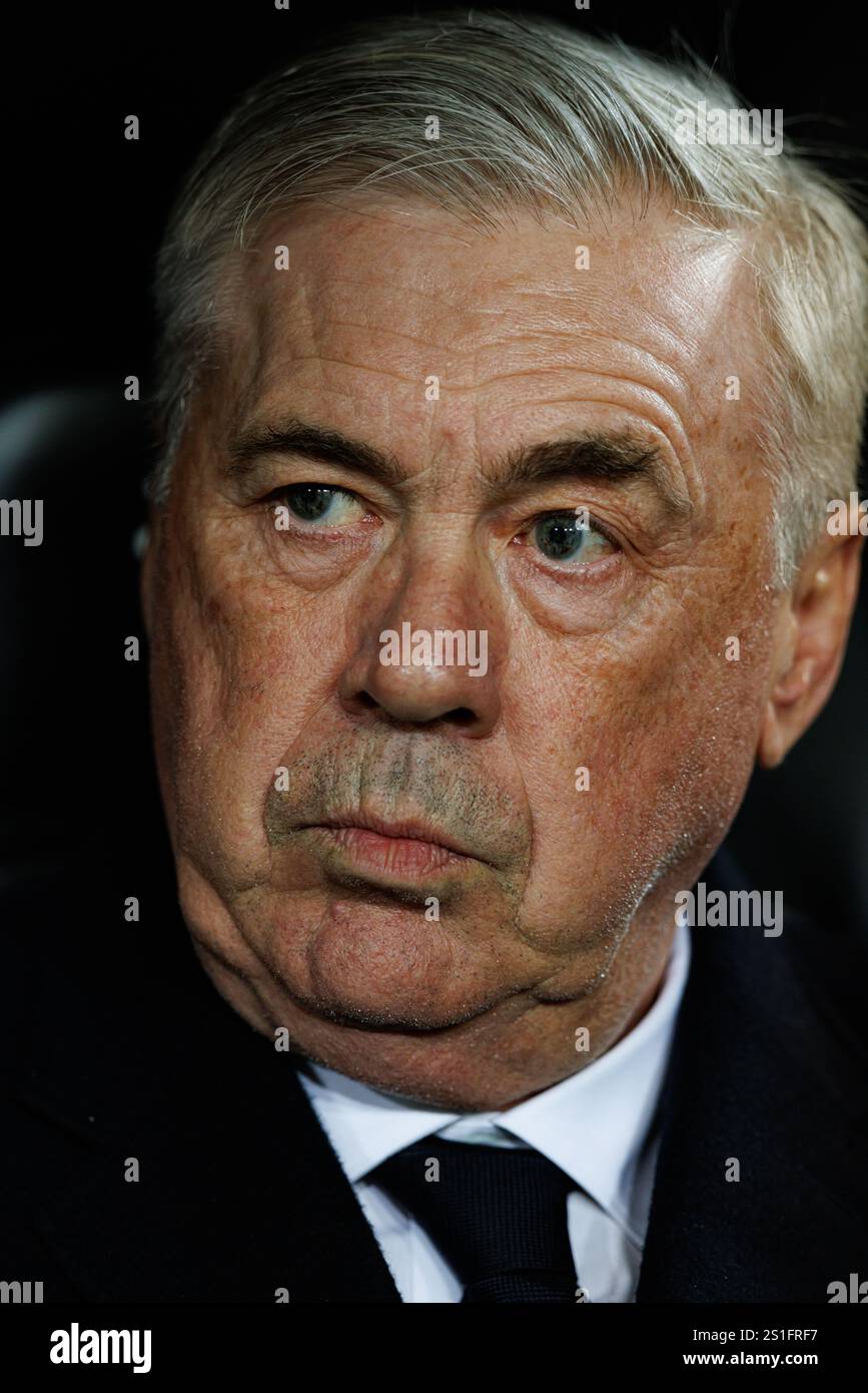 Valencia, Spain. 3rd Jan 2025. Carlo Ancelotti (Real Madrid FC) seen ...