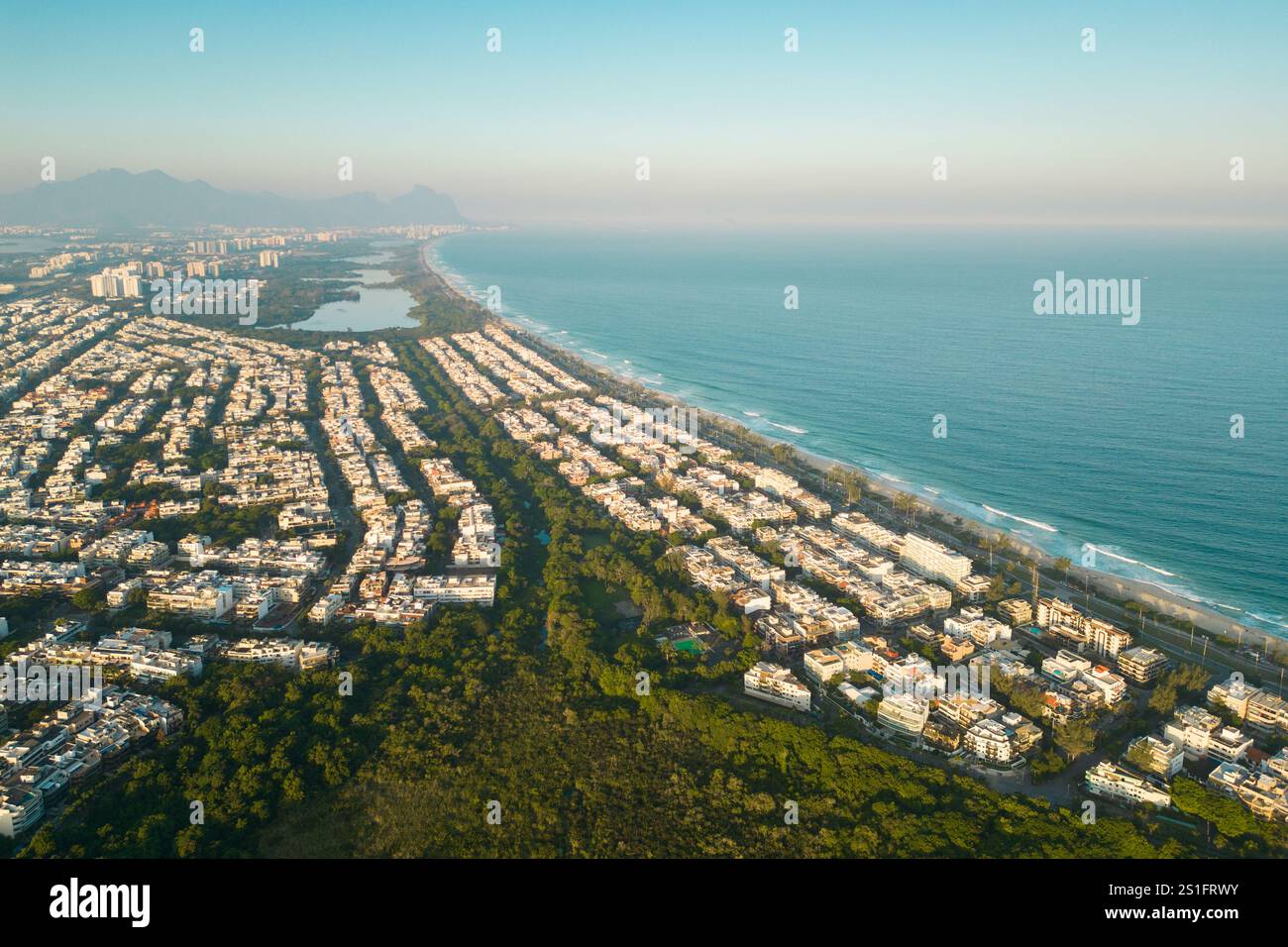 Aerial View of Residential District Recreio dos Bandeirantes in Rio de ...