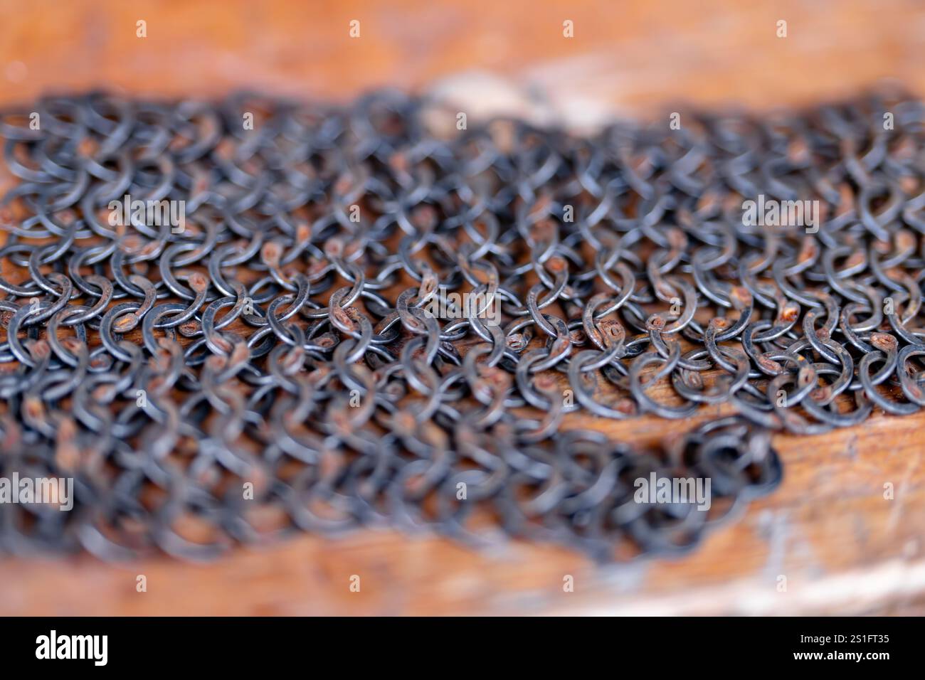 Full frame of texture, closed up of Medieval Chain mail Armor Stock ...