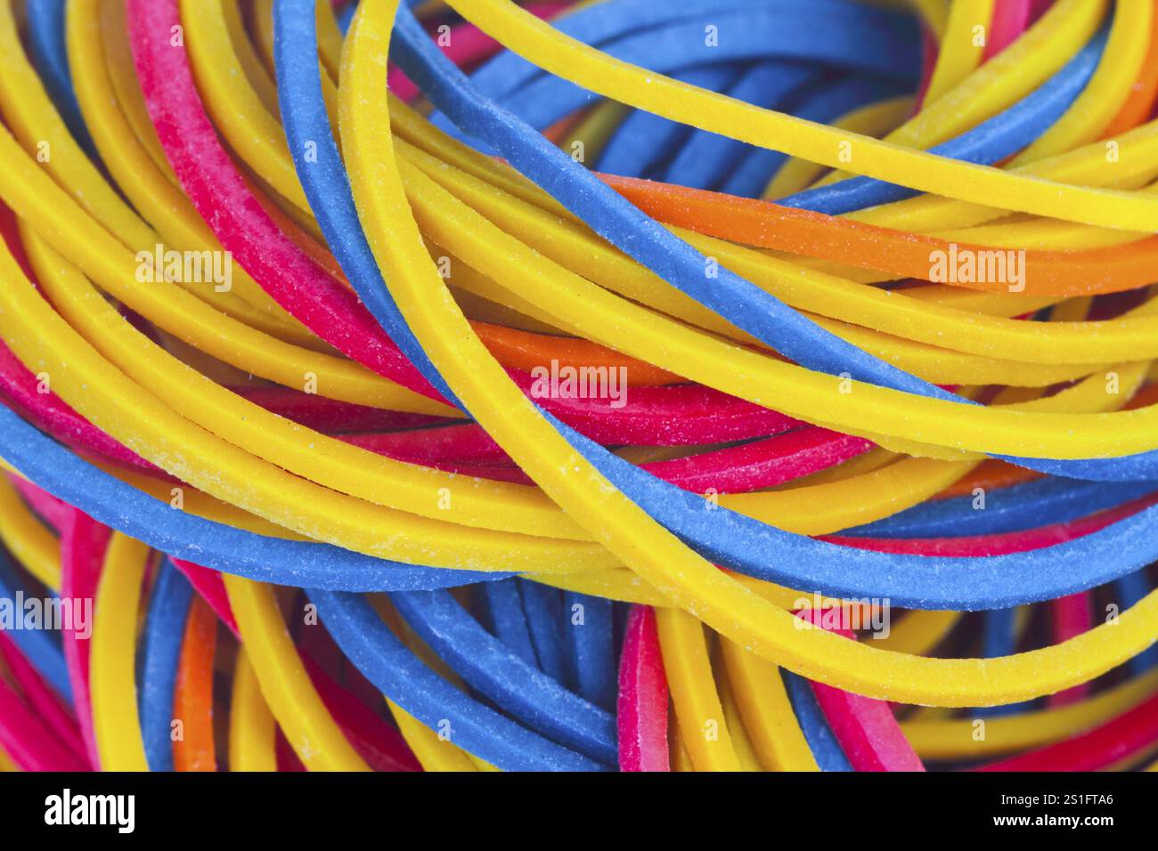 Colourful rubber bands as a full-size background Stock Photo - Alamy