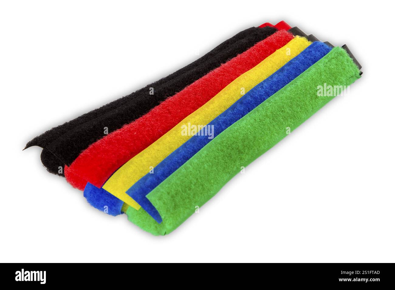 Colourful Velcro tape cut out on a white background Stock Photo - Alamy