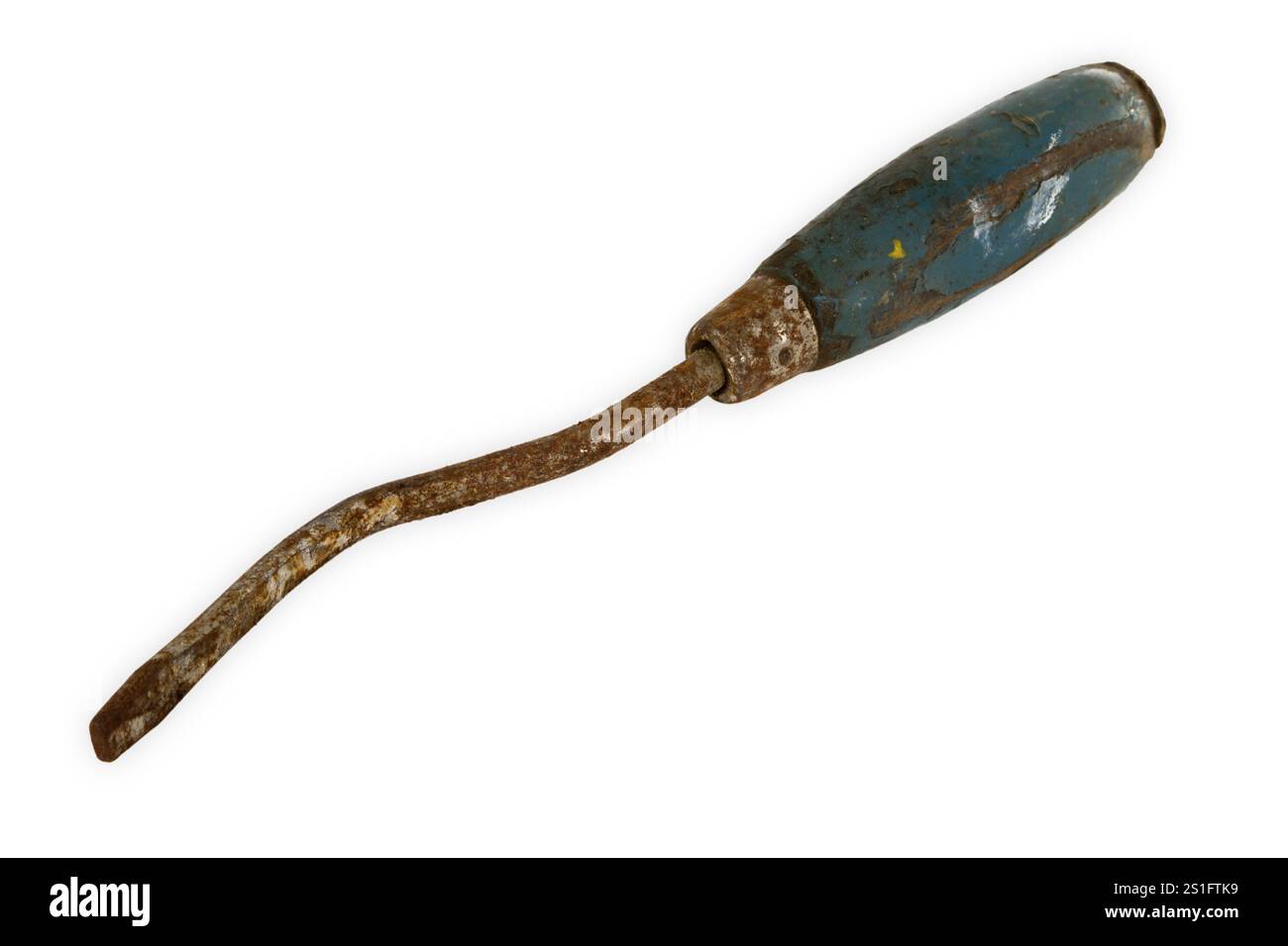 Old rusty joint filler cropped on a white background Stock Photo - Alamy