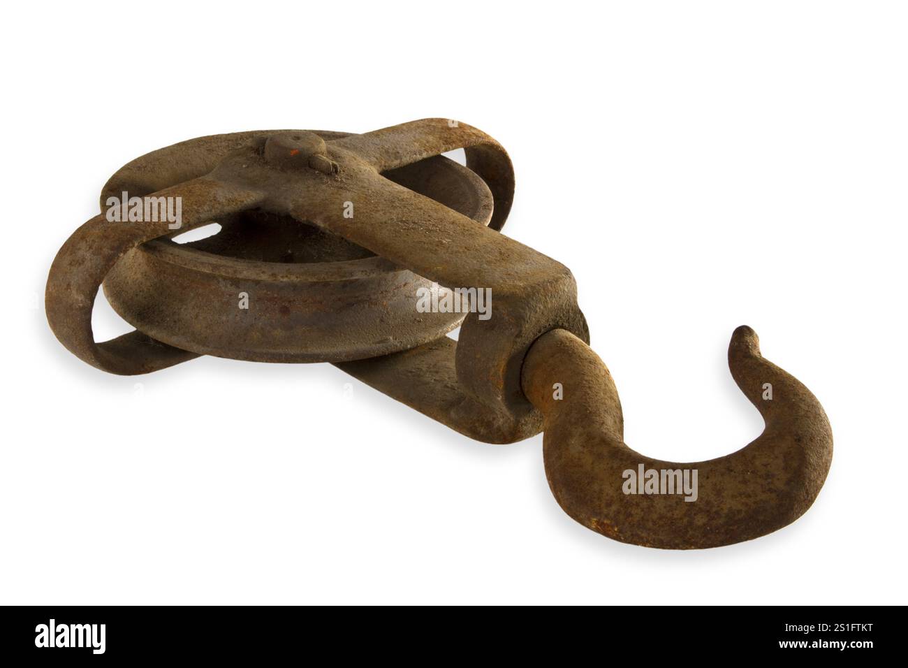 Rope hoist cropped on a white background Stock Photo - Alamy