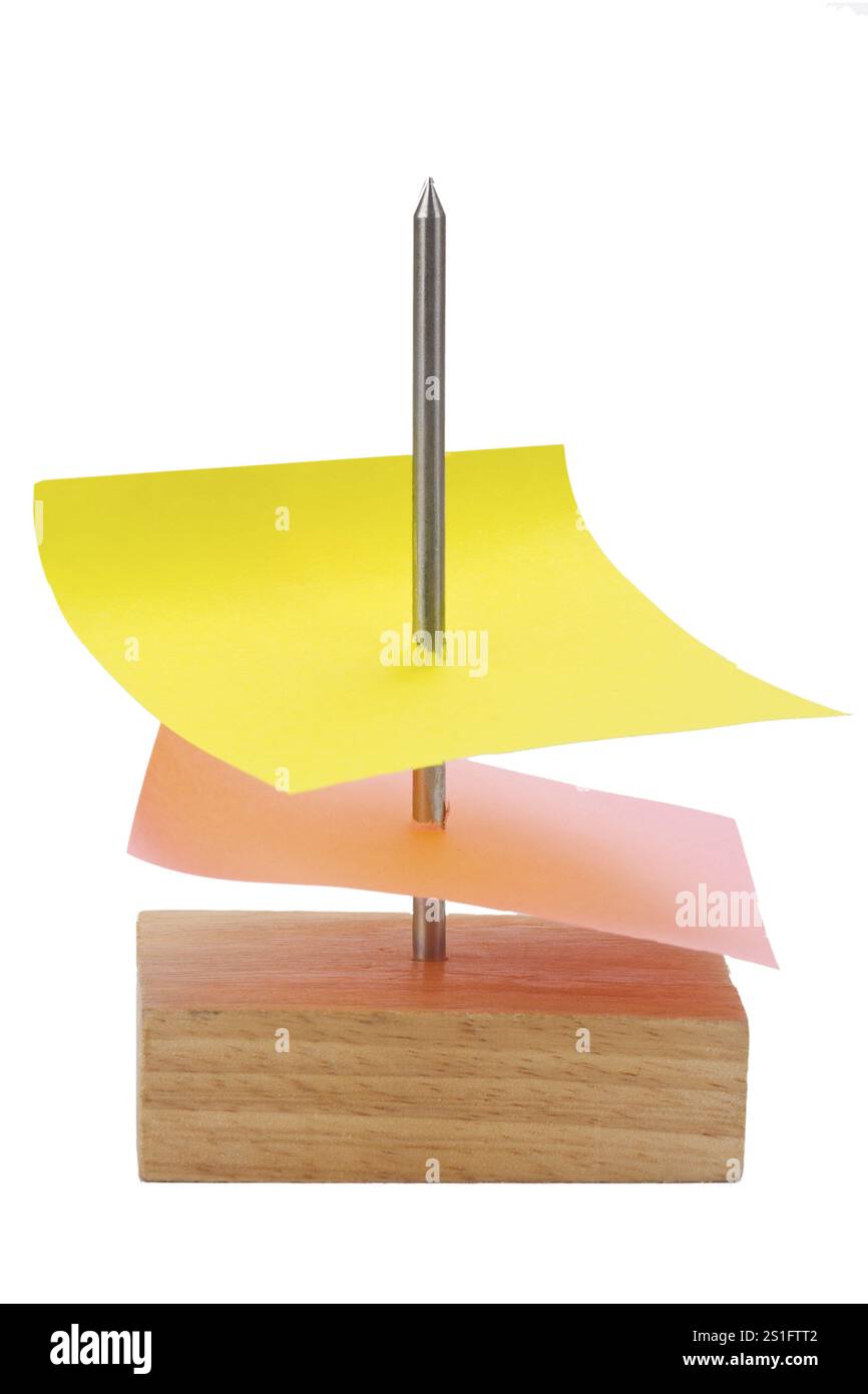 Slip of paper cut out on a white background Stock Photo - Alamy