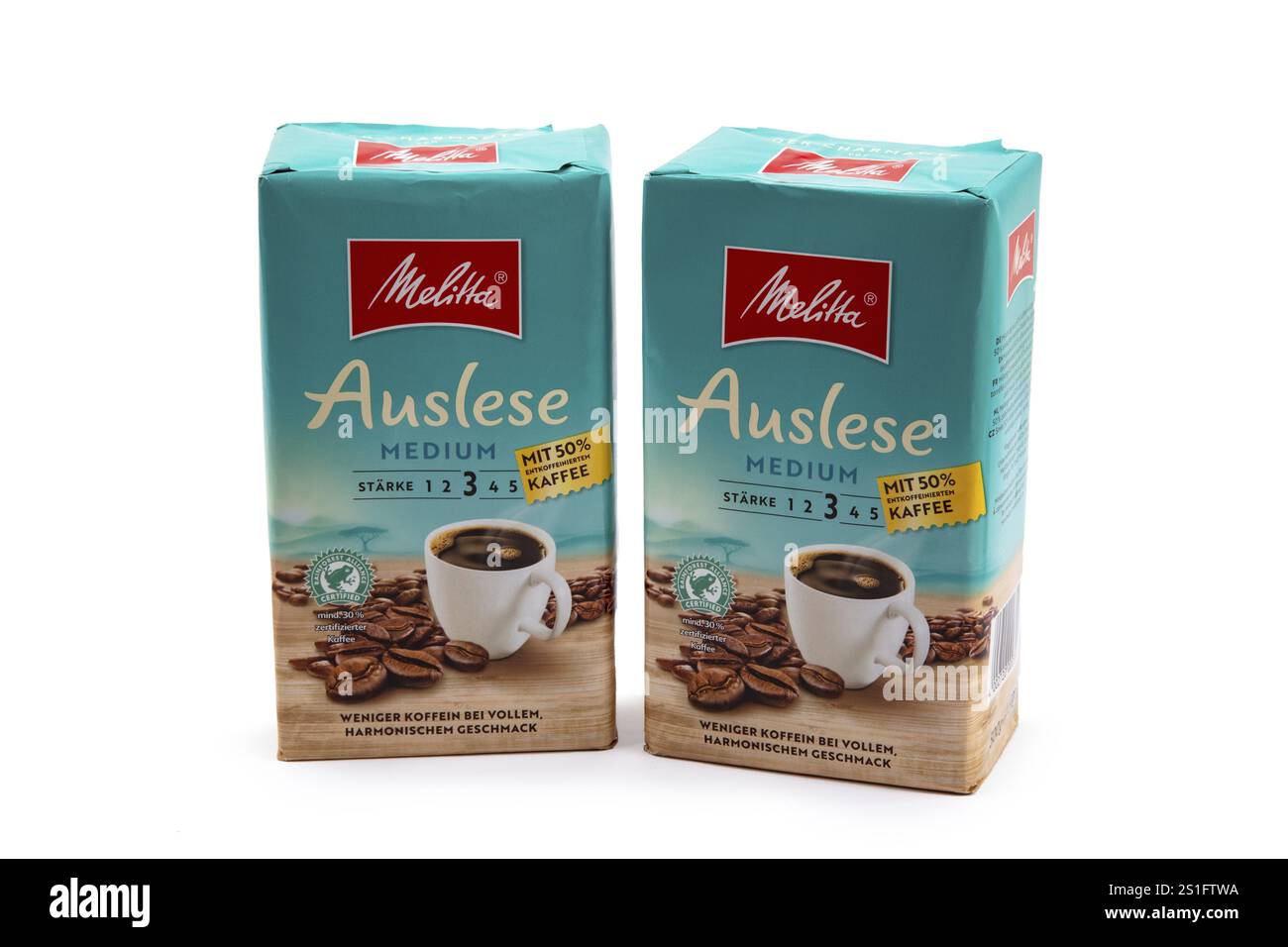 WETZLAR, Germany 2022-07-25: MELITTA Coffee. Package of half a kilo of ...