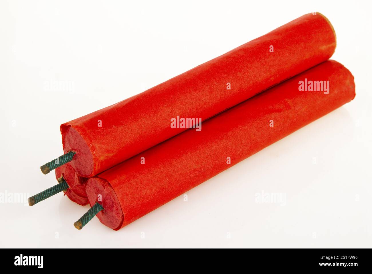 Red firework body on a white background Stock Photo - Alamy