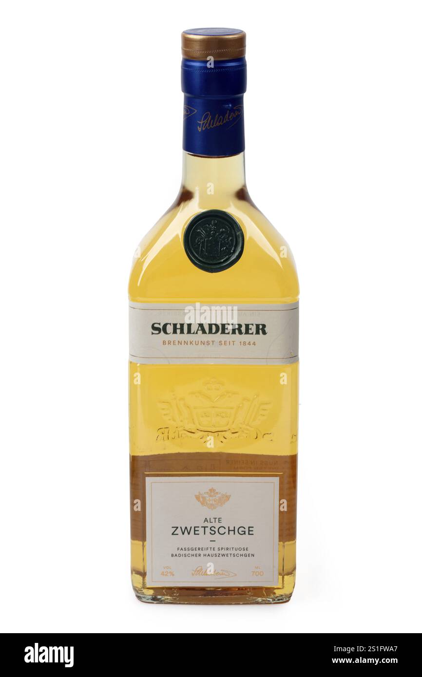 WETZLAR, Germany 2022-07-18: Bottle with traditional german black ...