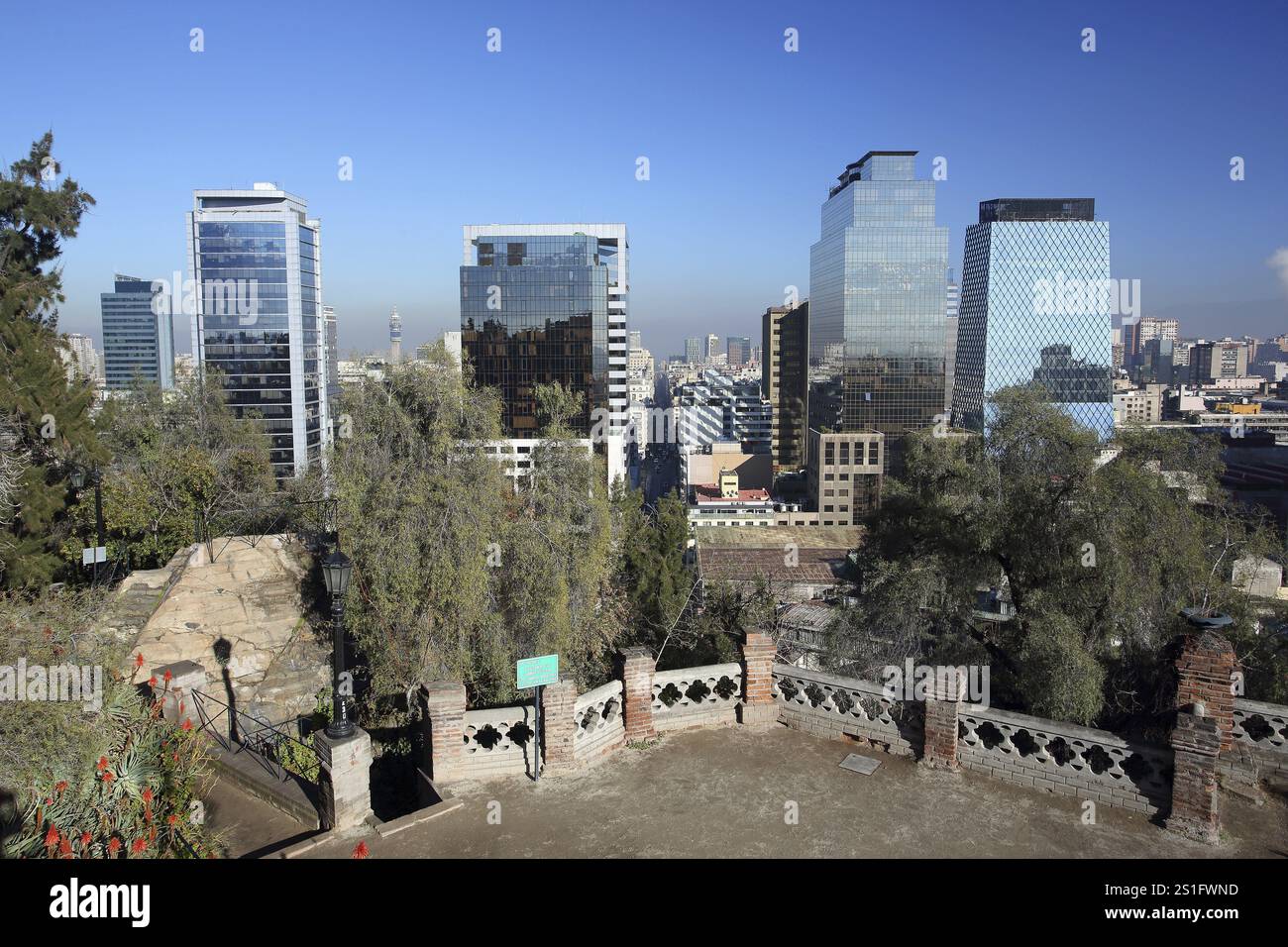 Santiago de Chile, capital, skyscrapers, Chile, South America Stock ...