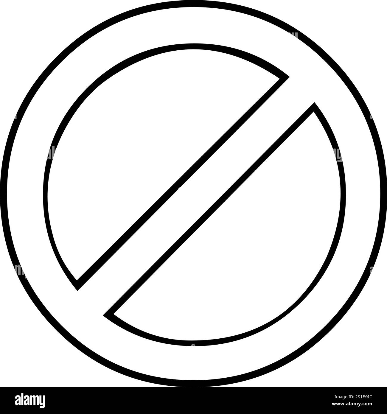vector illustration drawing black and white icon forbidden or stop ...