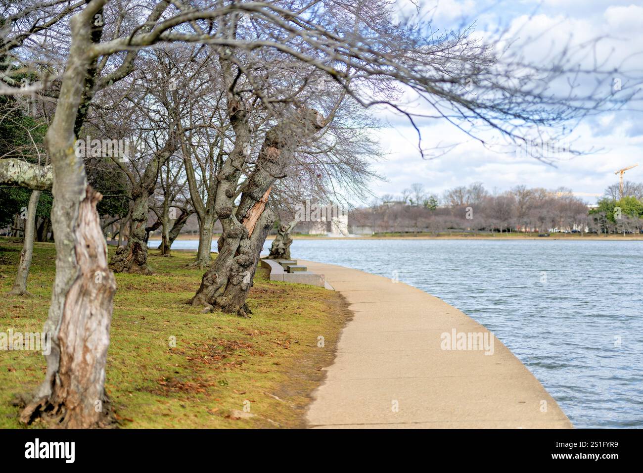 WASHINGTON DC — In this photo taken January 2, 2025, construction crews work on rebuilding the ...