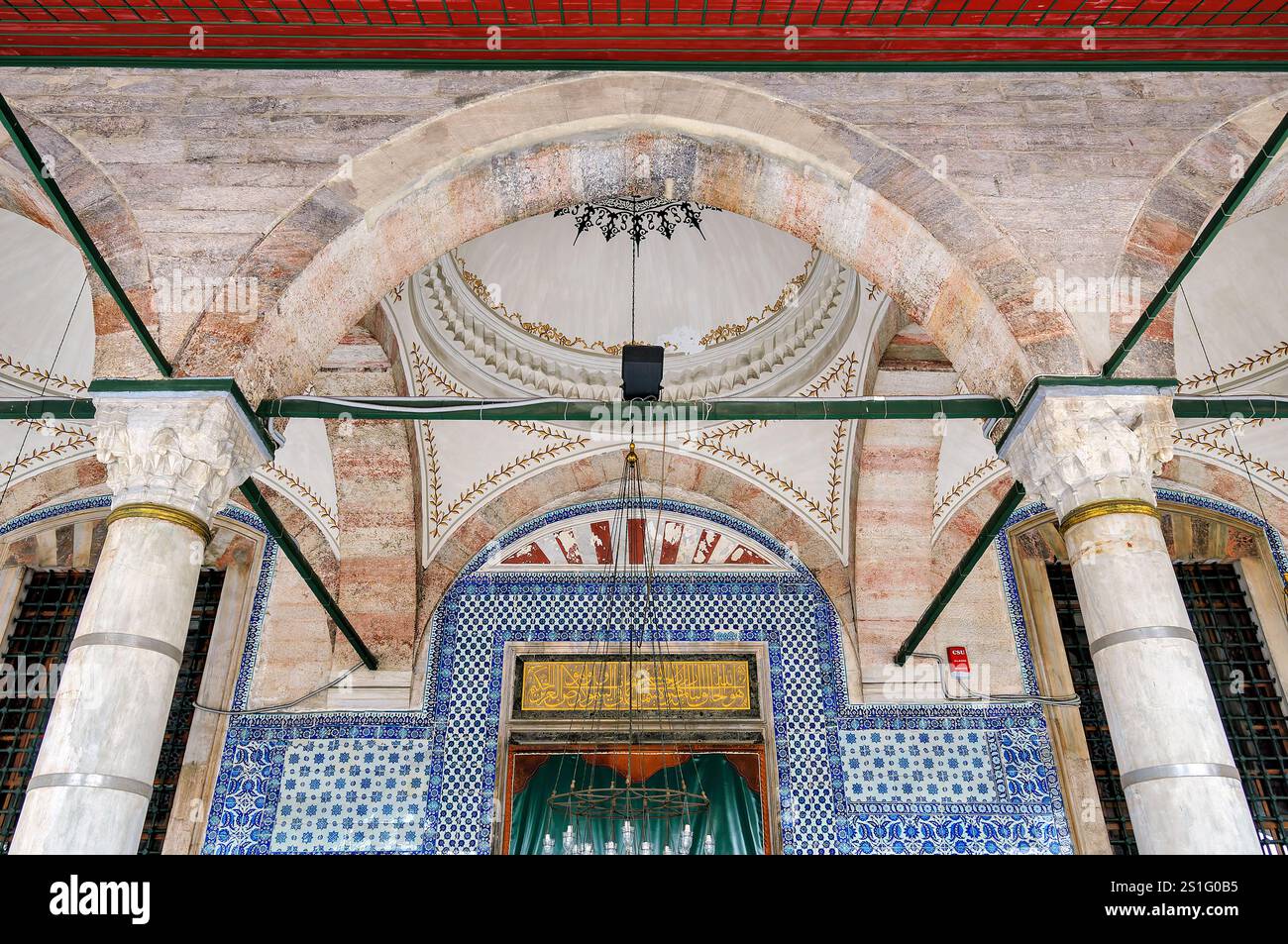 Rustem Pasha Mosque Iznik Tiles Entrance Istanbul // ISTANBUL, Turkey ...