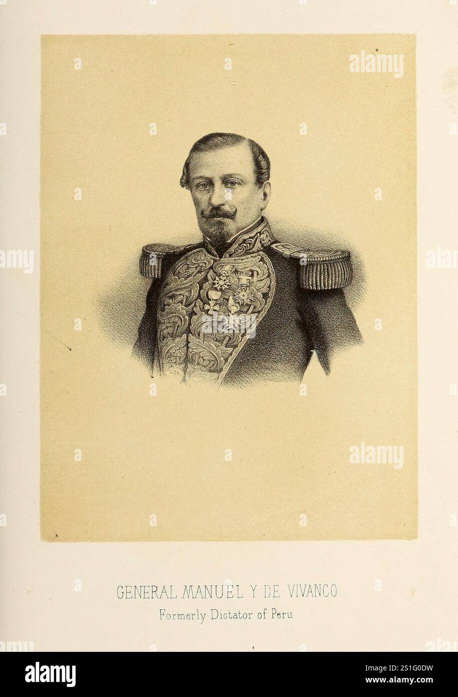 General Manual Y de Vivanco, Former Dictator of Peru. Archive Peruvian ...