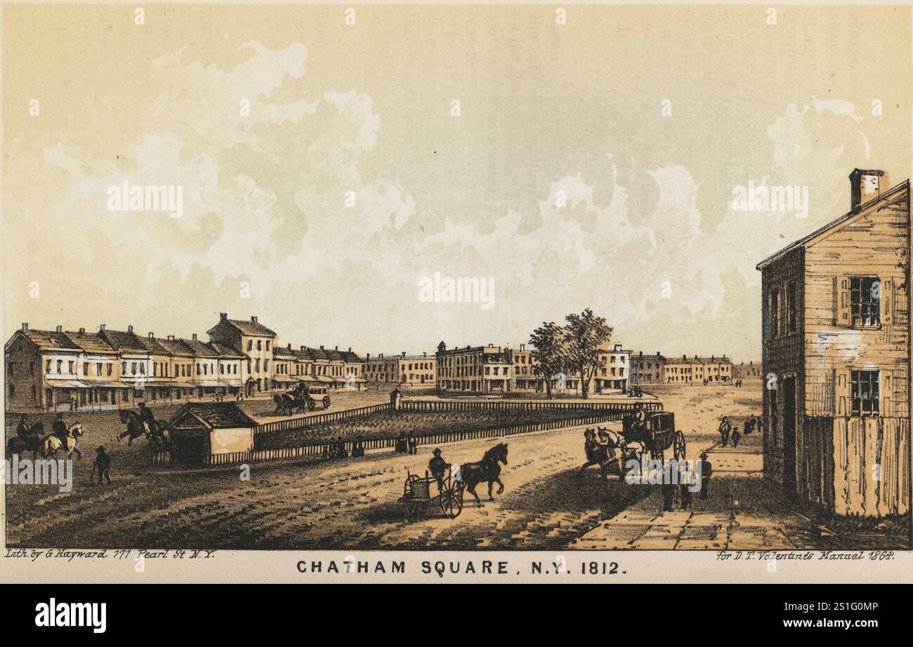 Chatham Square, New York City, 1812 Stock Photo - Alamy
