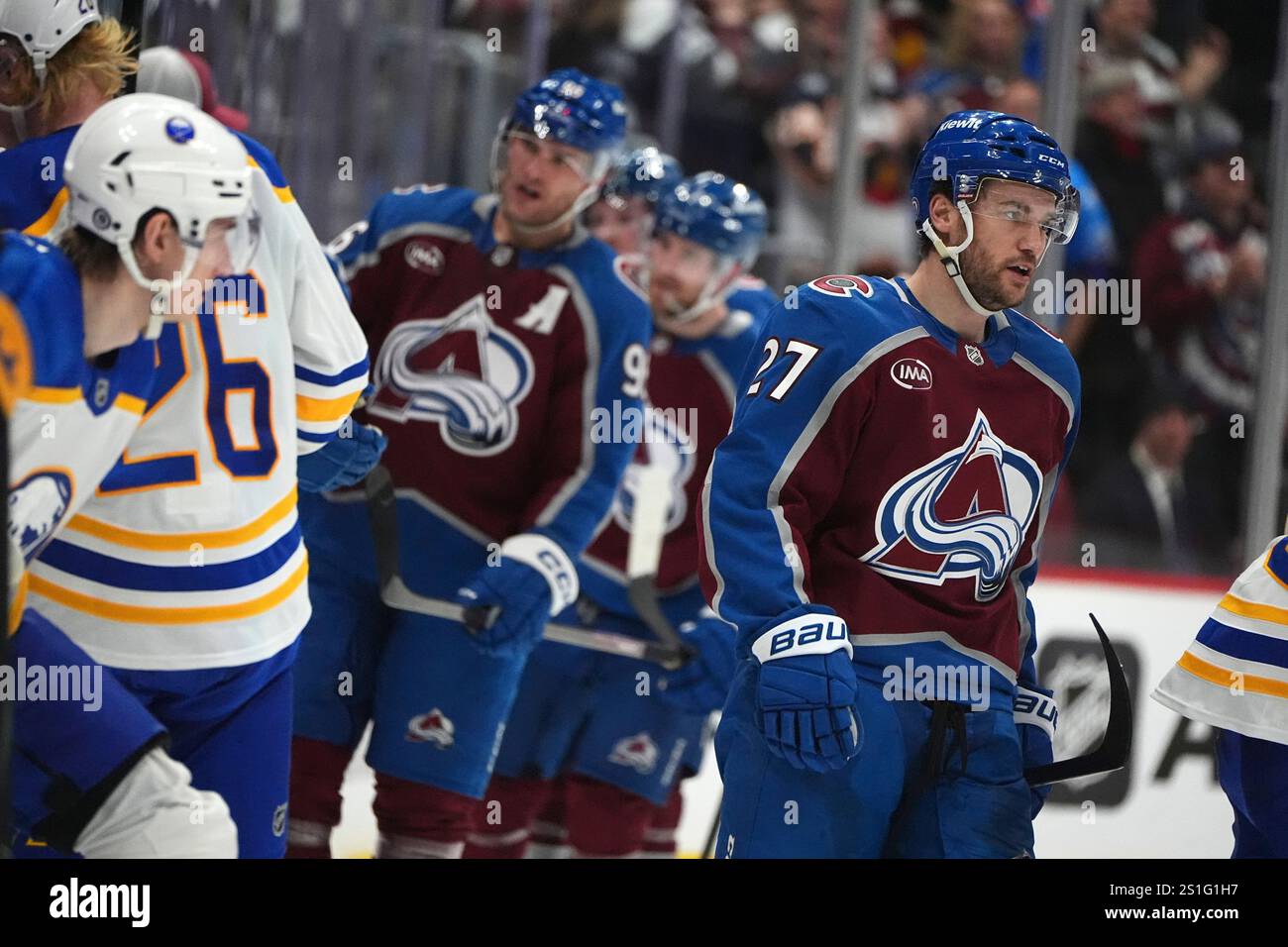 Colorado Avalanche left wing Jonathan Drouin (27) in the second period ...