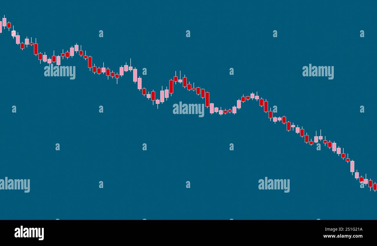 Candle stick chart moving down hi-res stock photography and images - Alamy