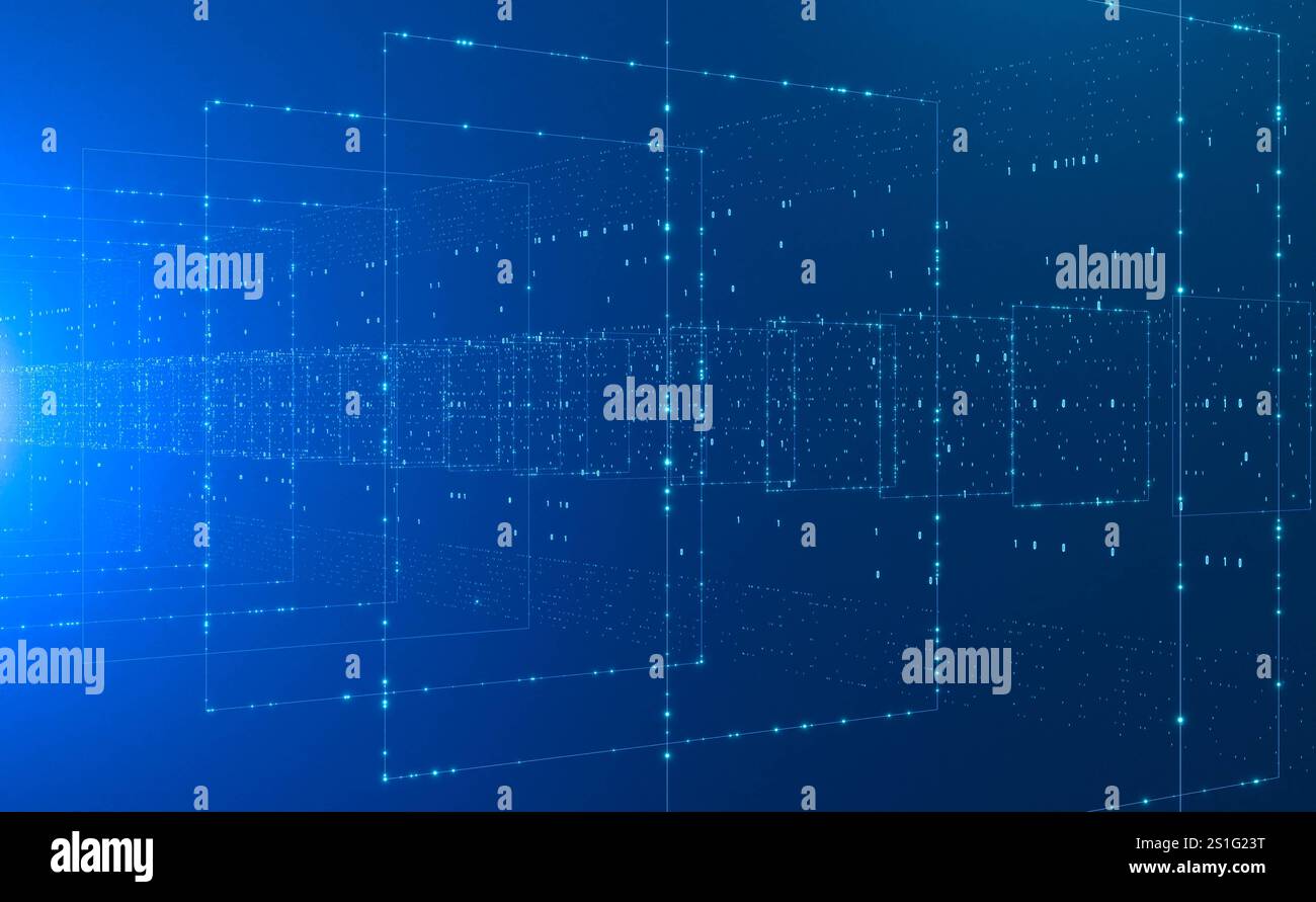 Big data, futuristic wire frame with binary data. Big data, futuristic wire frame with binary ...