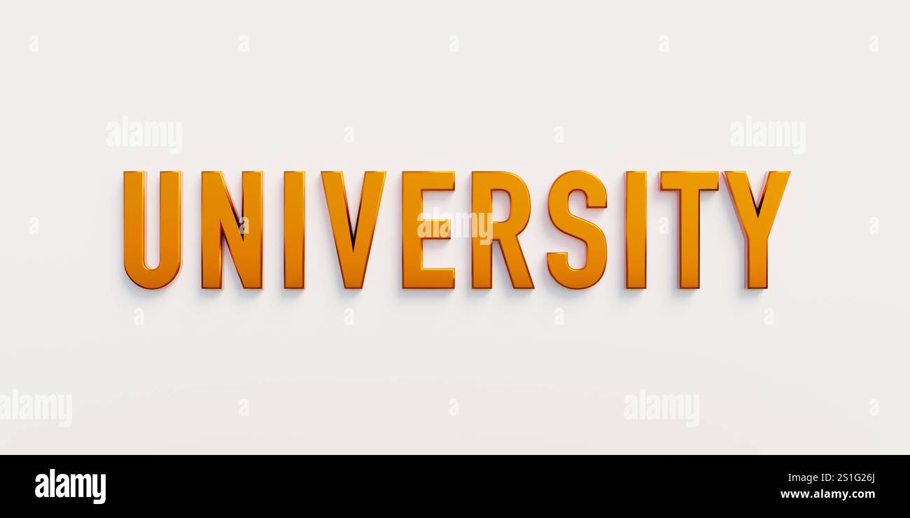 University University, banner - sign. The word university in bronze ...