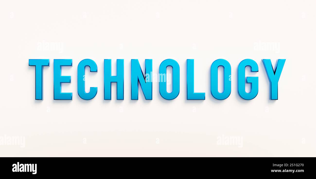 Technology Technology, banner - sign. The word technology in blue ...