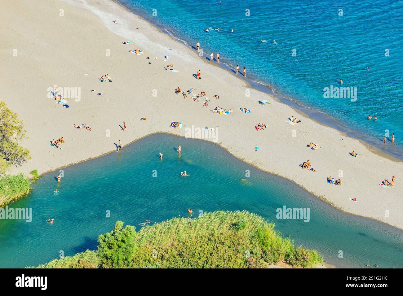 Preveli Beach, Rethymno, Crete, Greek Islands, Greece Stock Photo - Alamy