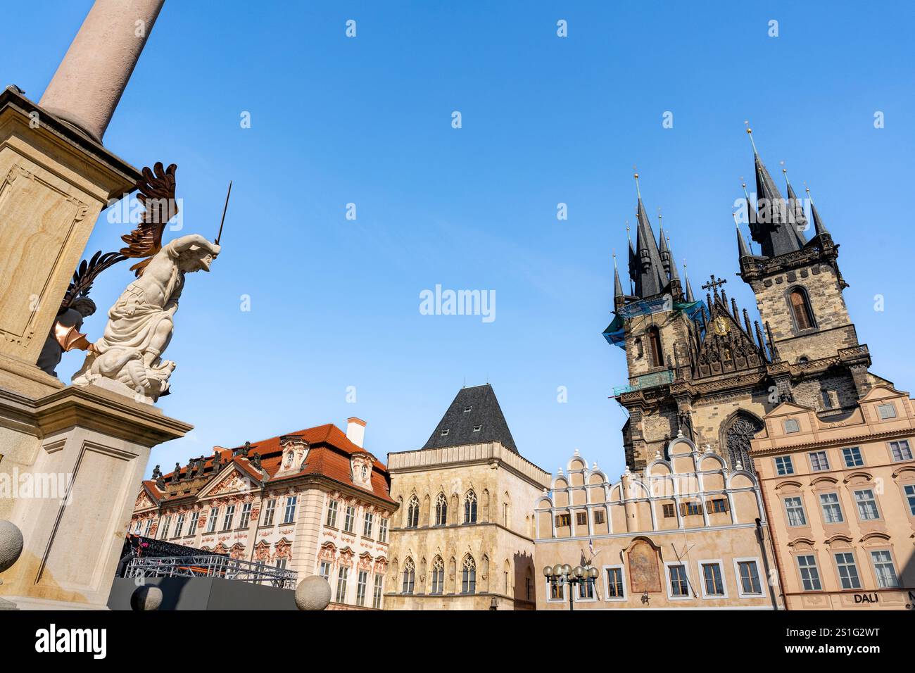 View of Staromestske Namesti (Old Town Square), historic square in the ...