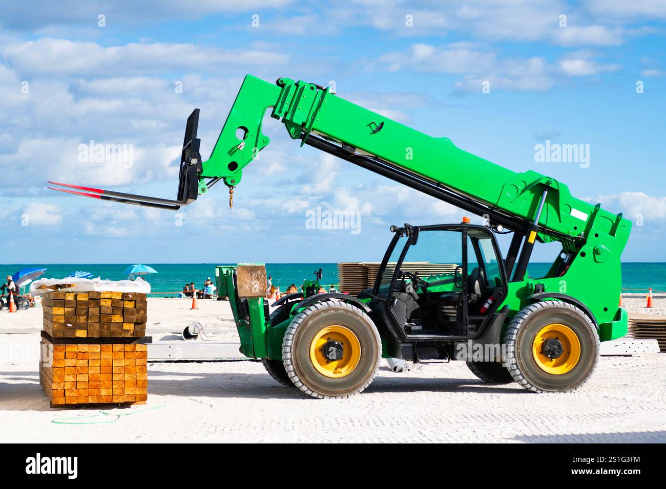 Telescopic Boom Lift. Boom lift outdoor. Machine equipment. Heavy crane ...