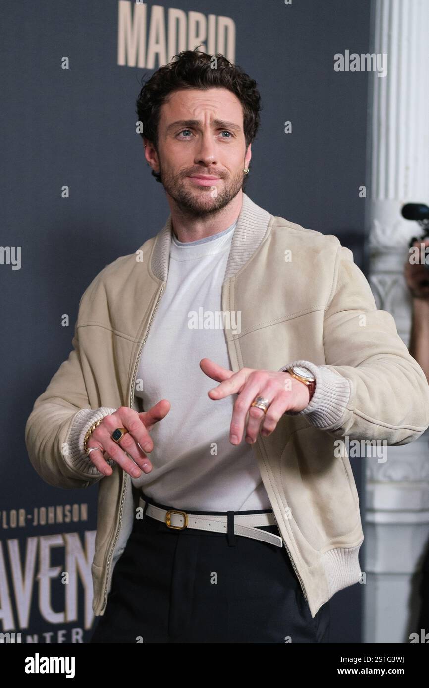Aaron Taylor-Johnson presents in Madrid the movie 'Kraven the hunter ...