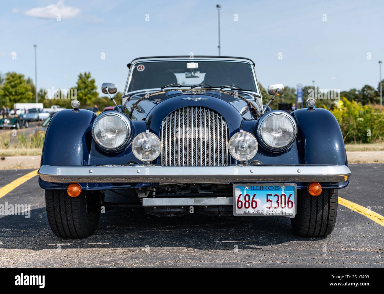 Chicago, Illinois, USA - September 08, 2024: Morgan Plus 8 retro ...